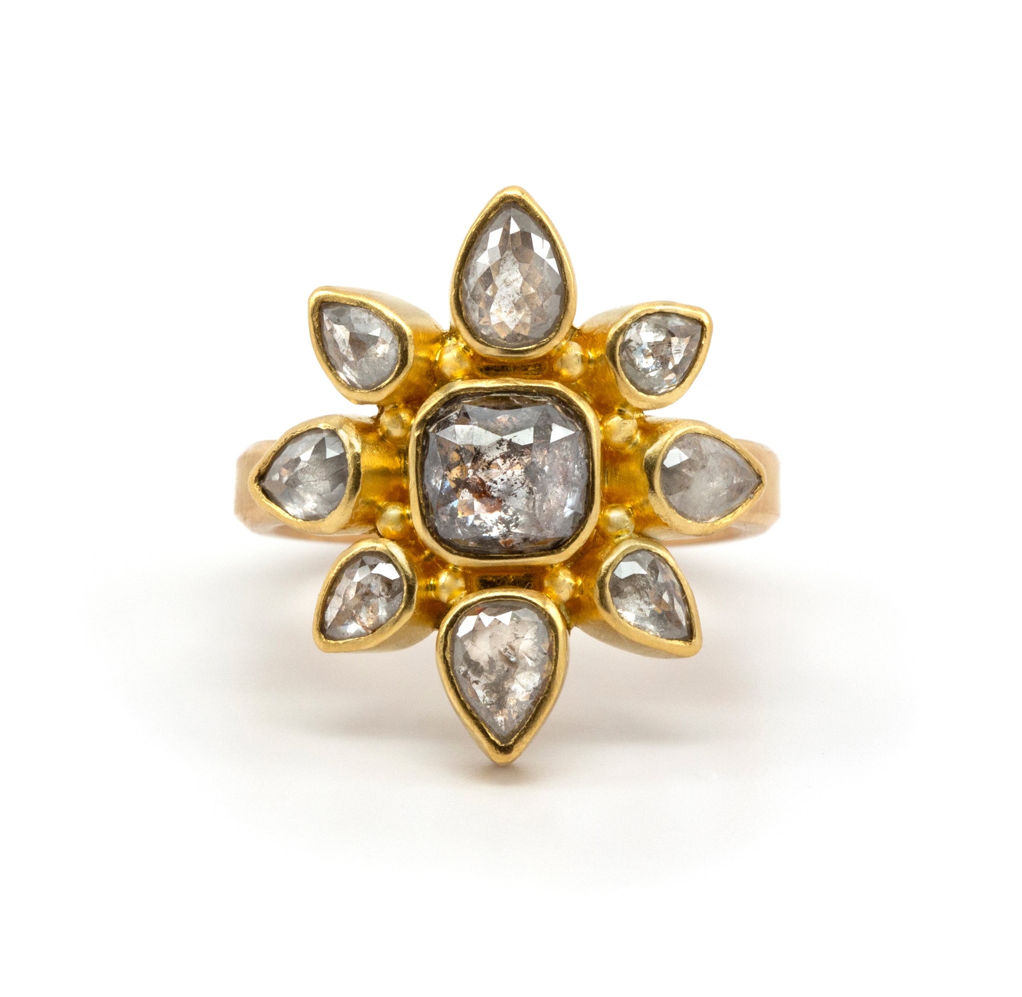Linda Hoj | Celestial Grey Diamond Ring | Ethos of London