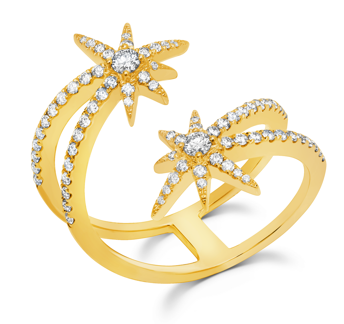 Graziela Gems | Diamond Shooting Star Ring 18k Gold | Ethos of London